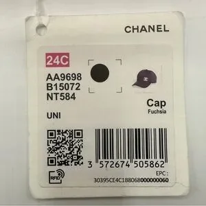 CHANEL | Accessories | New Chanel 24c Fuschia Pink Black Cc Embroidered ...